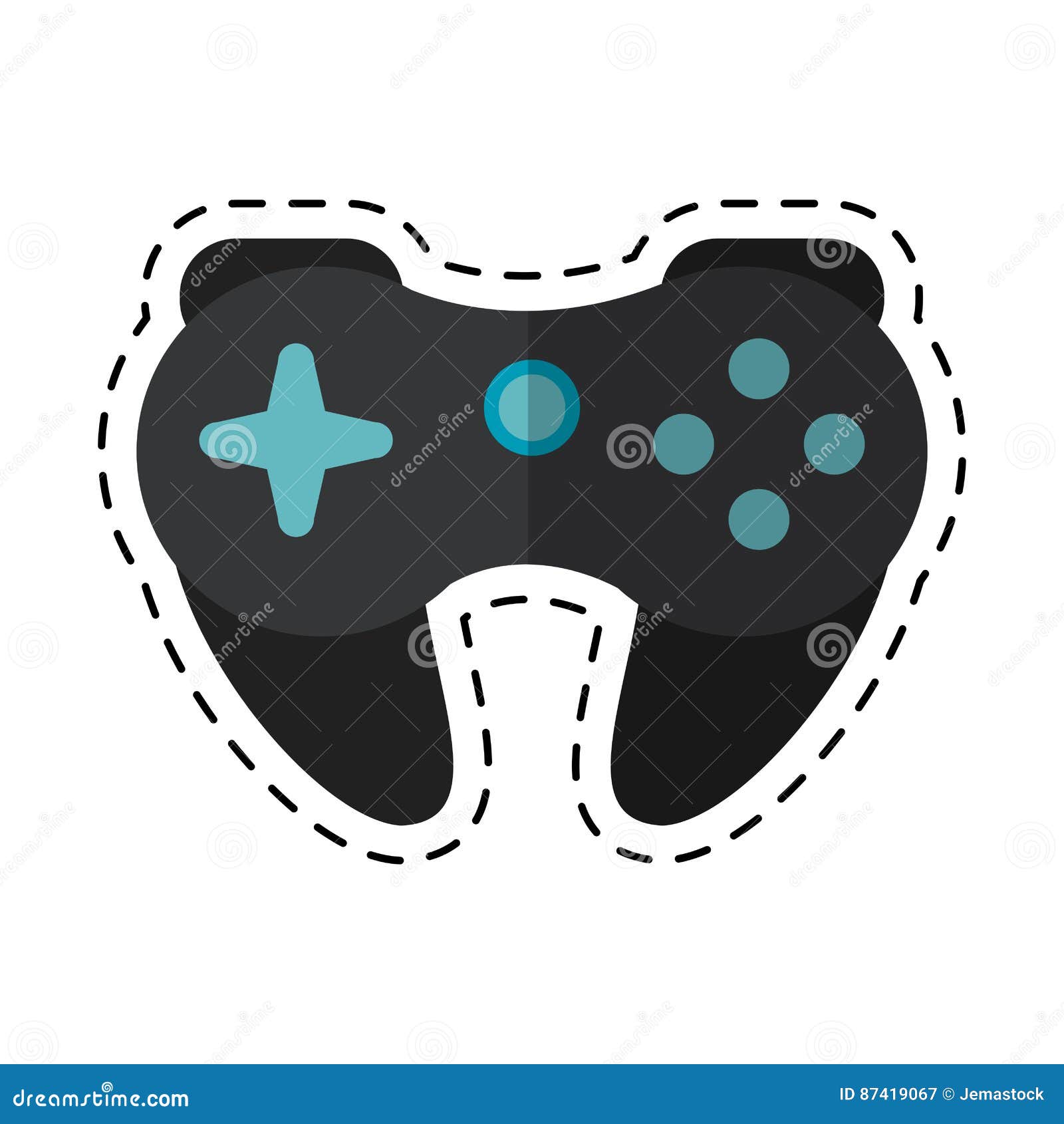 Cartoon Gamepad Control Console Concept Stock Vector - Illustration of ...