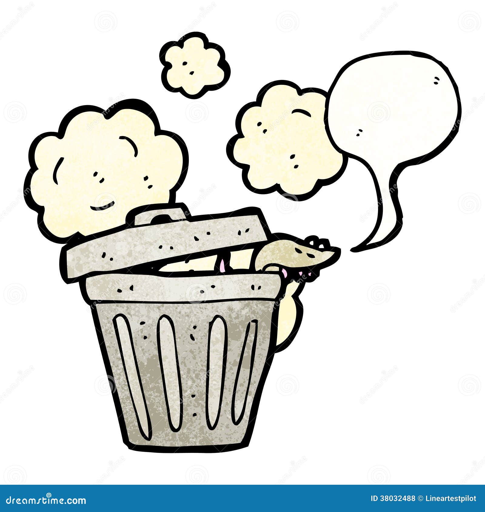 Cartoon Garbage Can with Rat Stock Vector - Illustration of cartoon ...