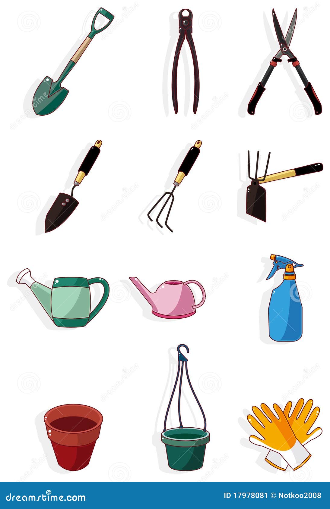 Cartoon Gardening icon stock vector. Illustration of icon - 17978081