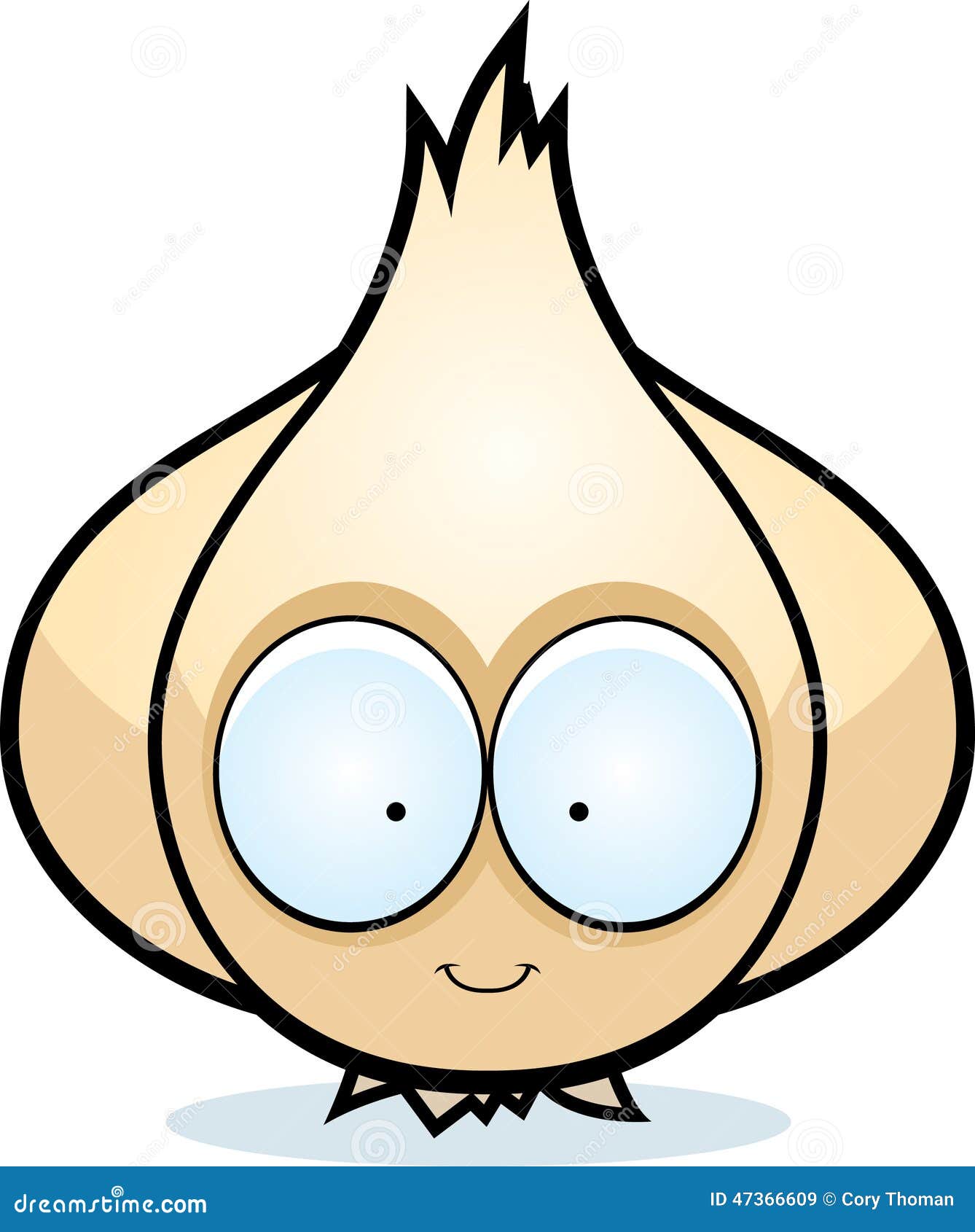 Cartoon Garlic Bulb Smiling Stock Vector - Illustration of grinning ...