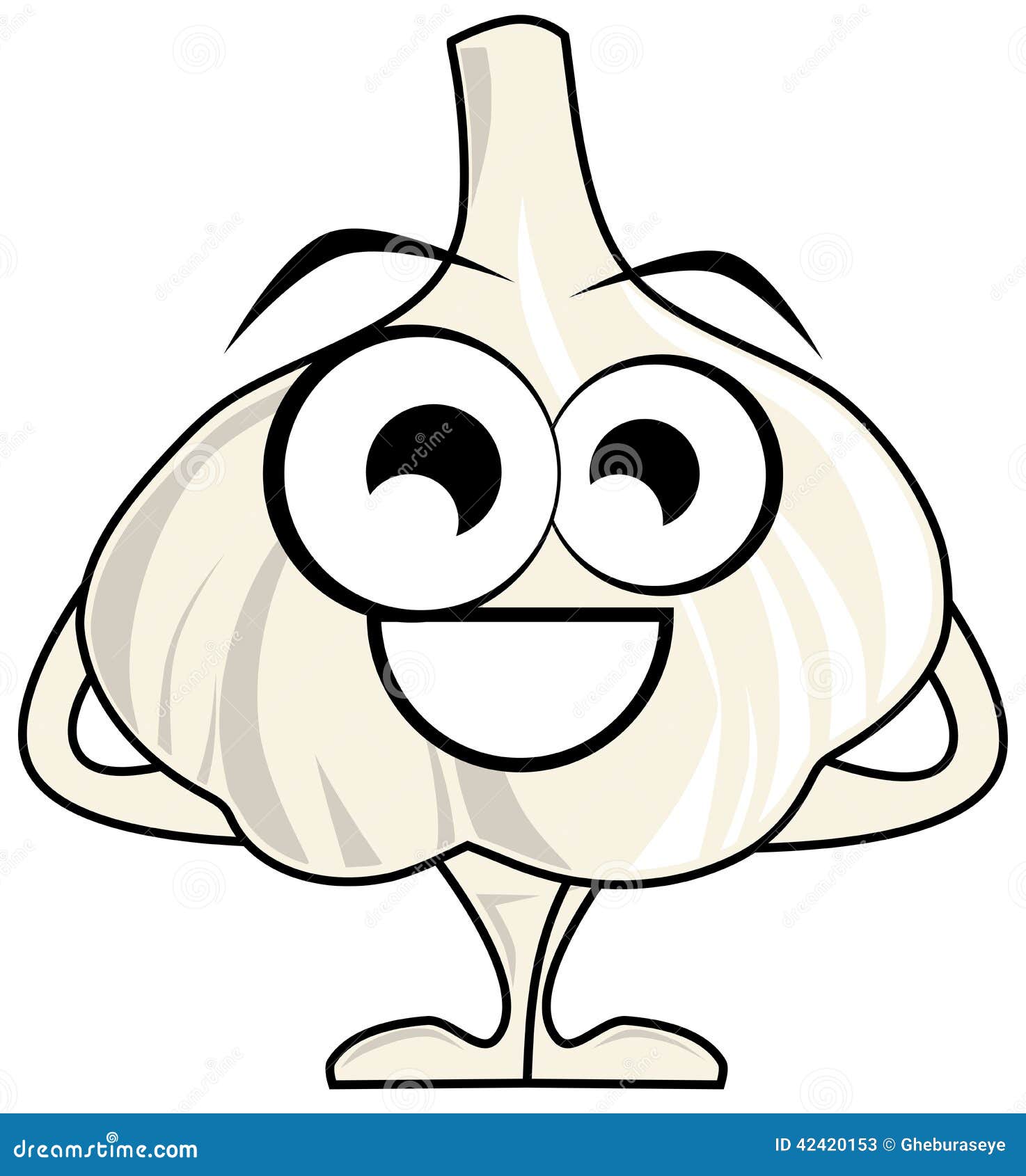Cartoon Garlic Isolated Illustration Stock Vector - Illustration of ...