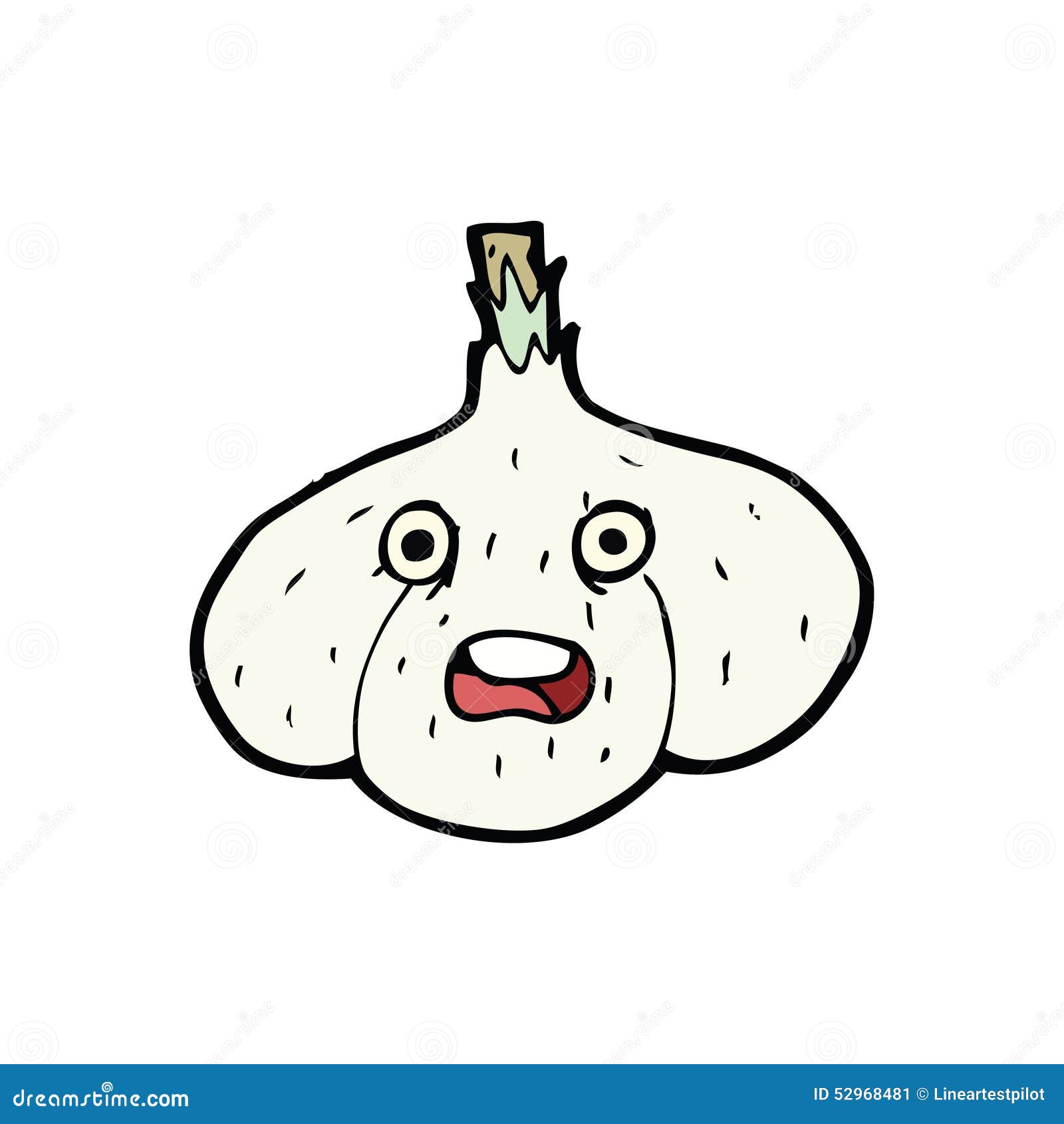 Cartoon garlic stock illustration. Illustration of drawn - 52968481