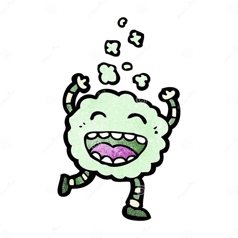 Cartoon gas cloud creature stock vector. Illustration of smell - 38056969