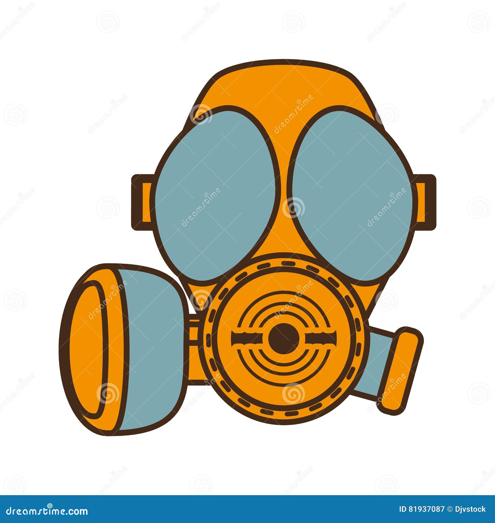 Half Gas Mask Vector