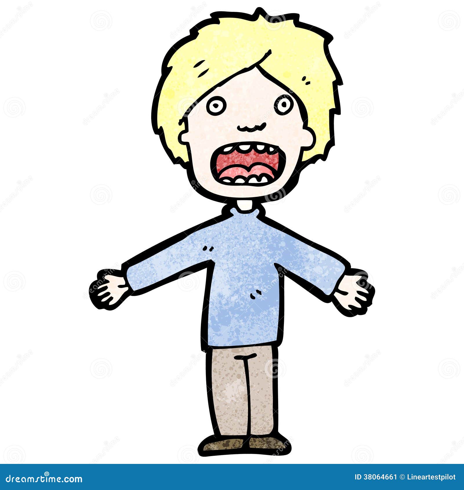 Cartoon gasping man stock vector. Illustration of crazy - 38064661