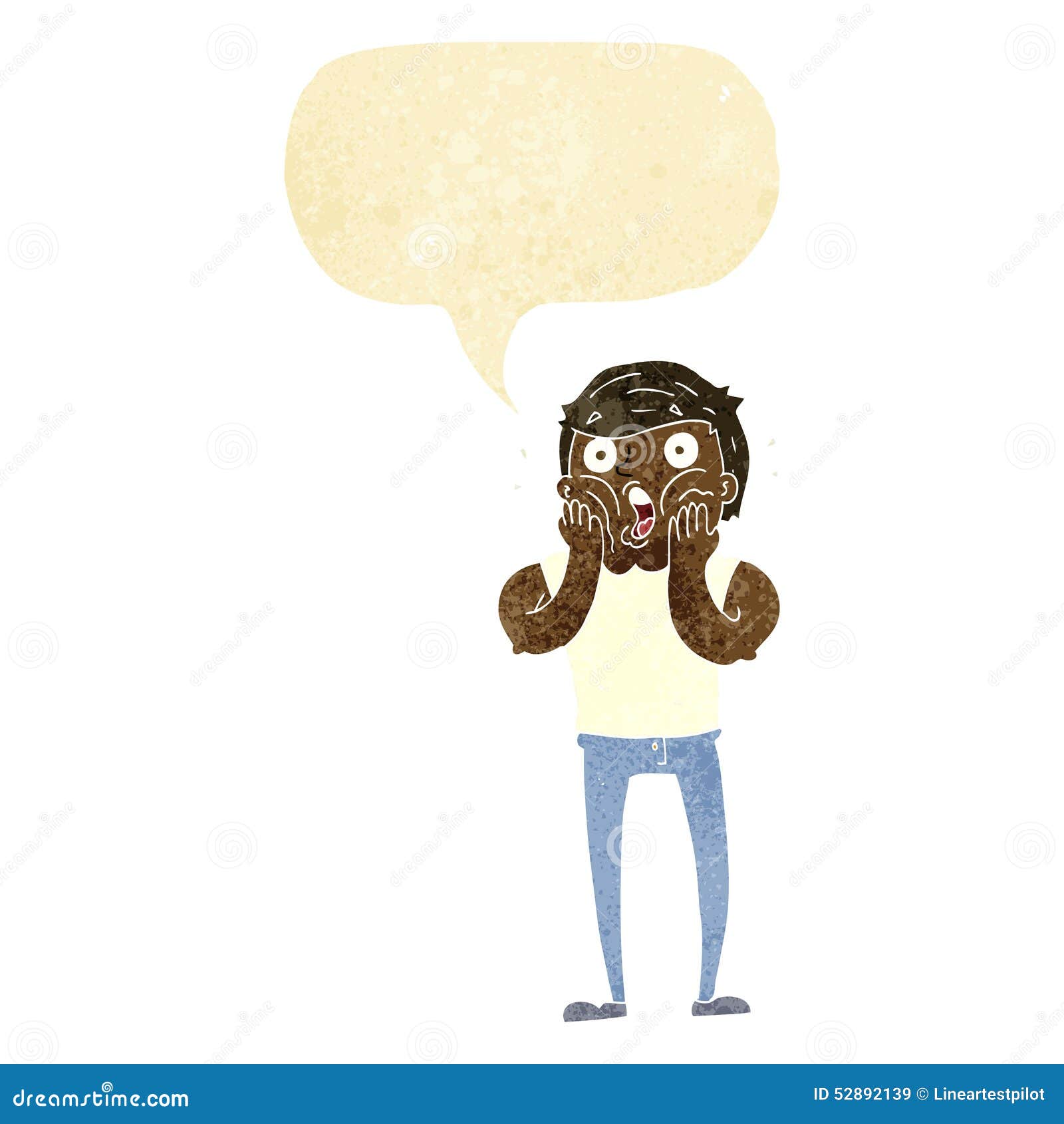 Cartoon Gasping Man With Speech Bubble Stock Image | CartoonDealer.com ...