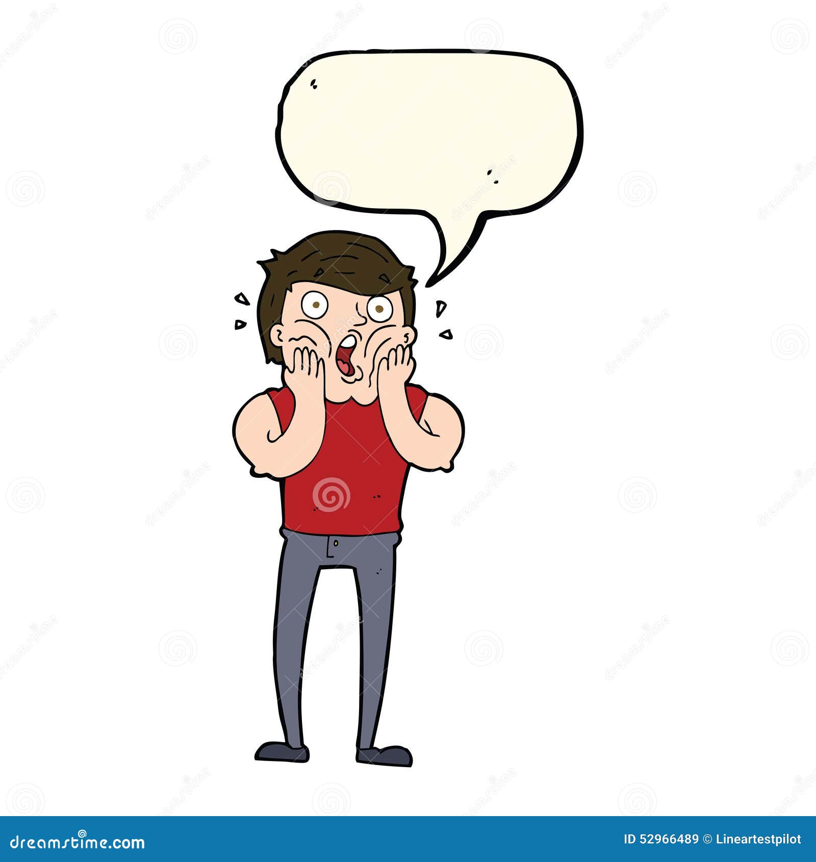 Cartoon Gasping Man With Speech Bubble Stock Image | CartoonDealer.com ...
