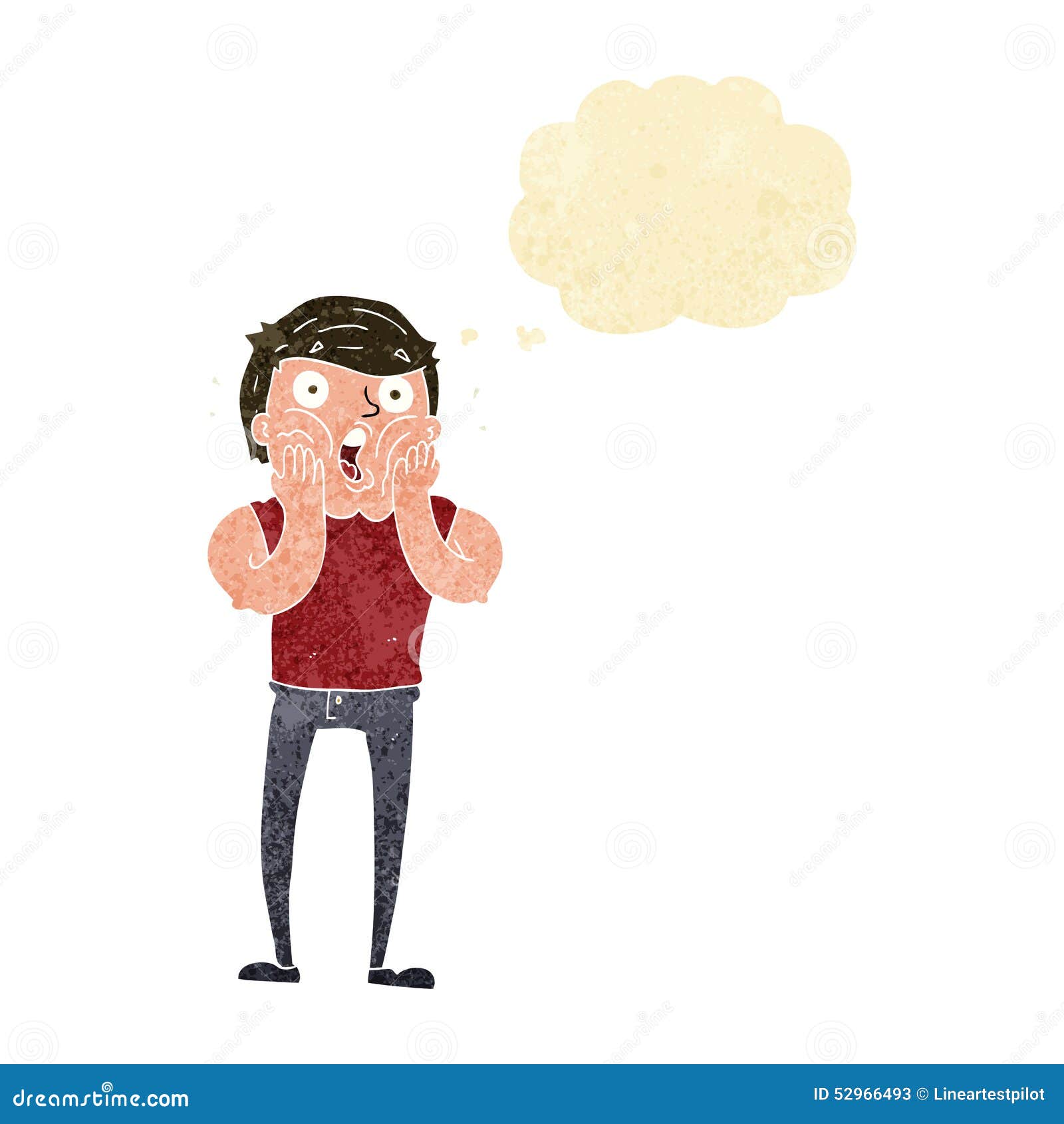 Cartoon Gasping Man | CartoonDealer.com #38072557