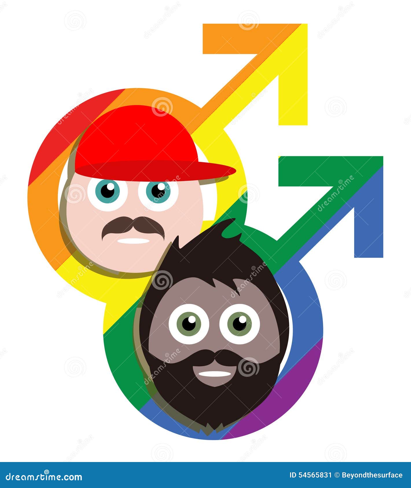 Cartoon Gay Guys Stock Illustration Image 54565831