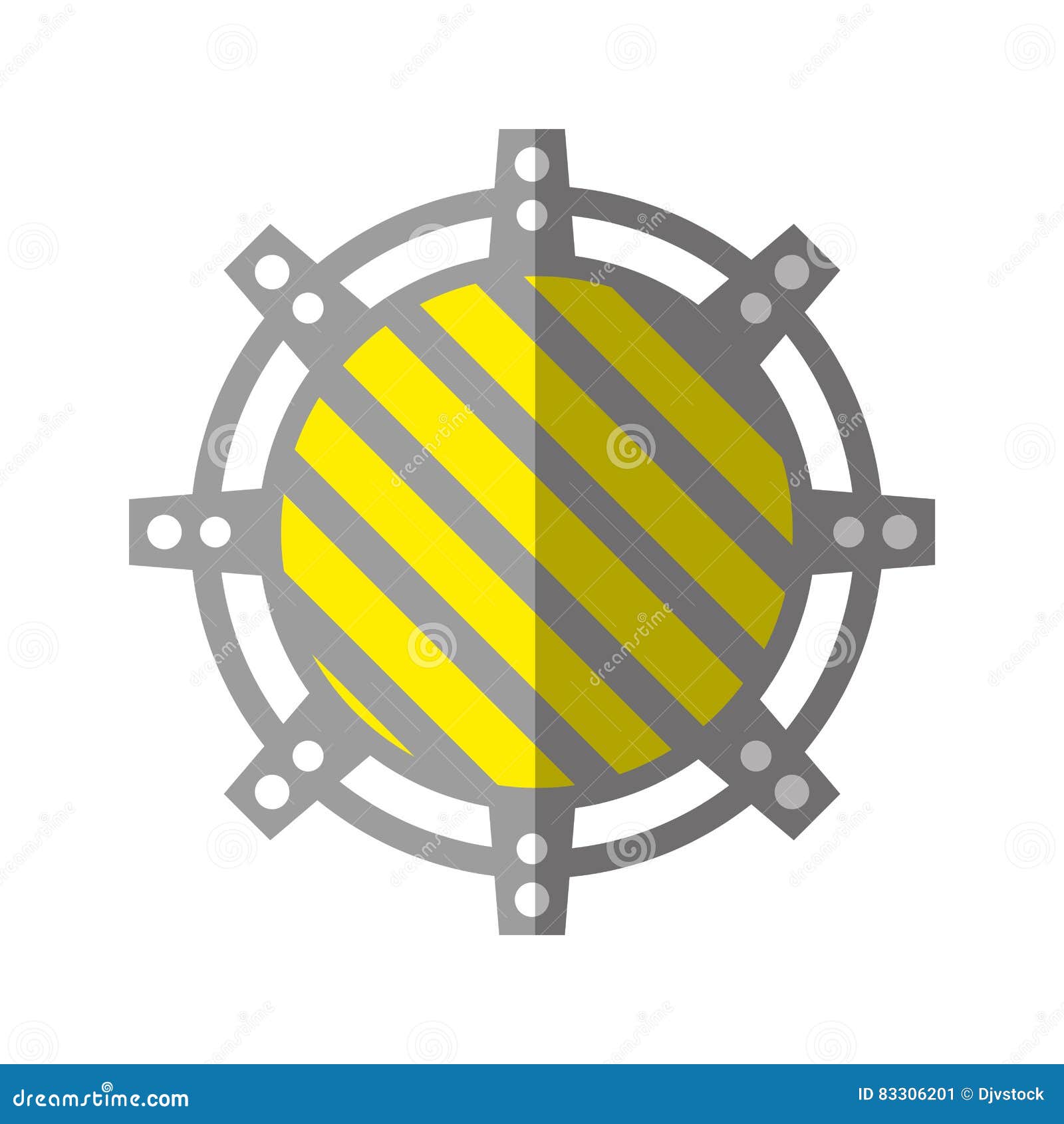 Cartoon Gear Construction Engine Work Stripes Stock Illustration ...