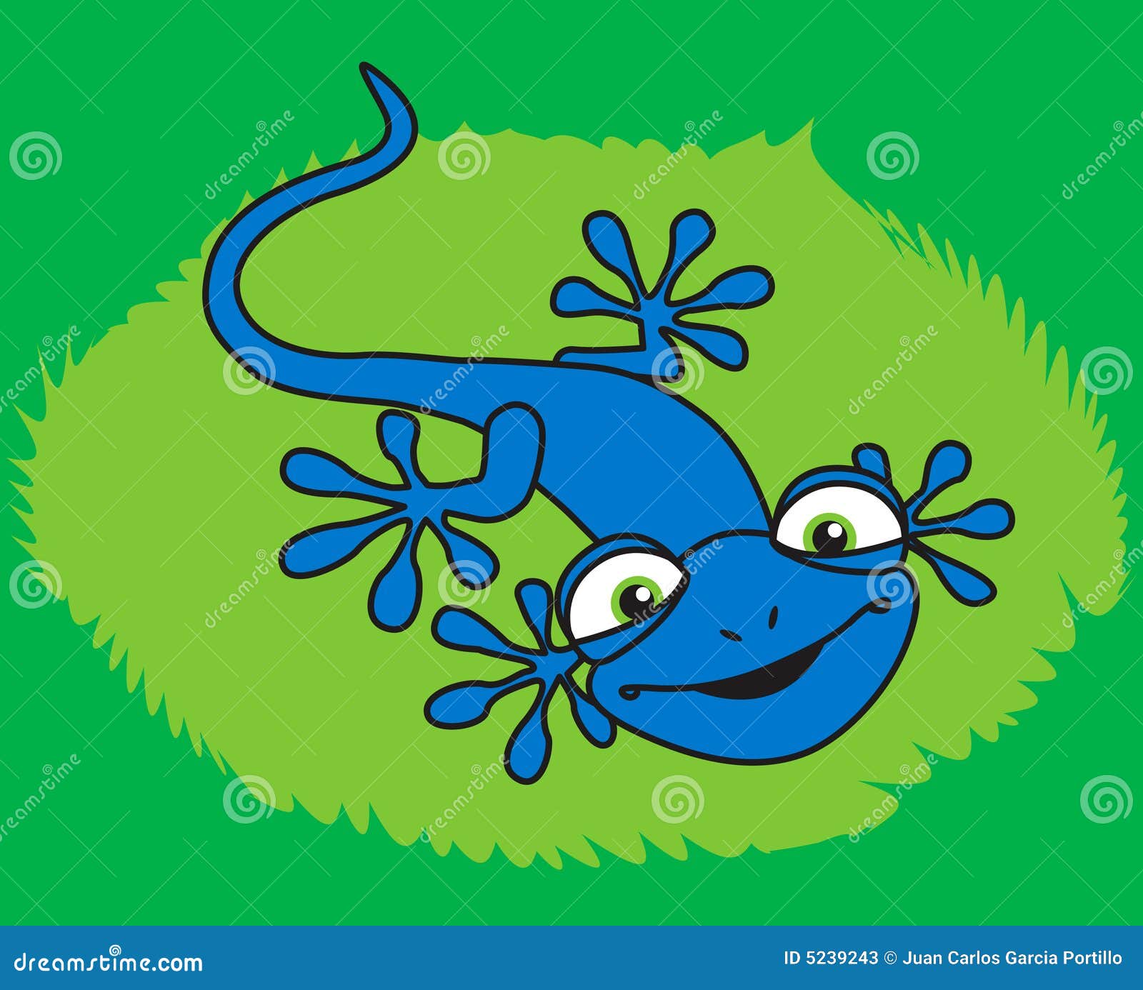 Cartoon gecko lizard stock vector. Illustration of tail - 5239243
