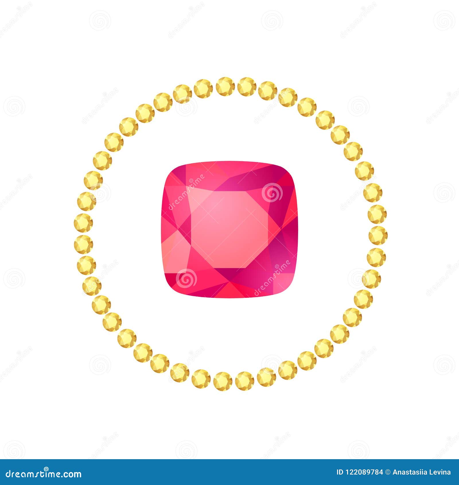 Cartoon gem circle frame stock vector. Illustration of collection ...