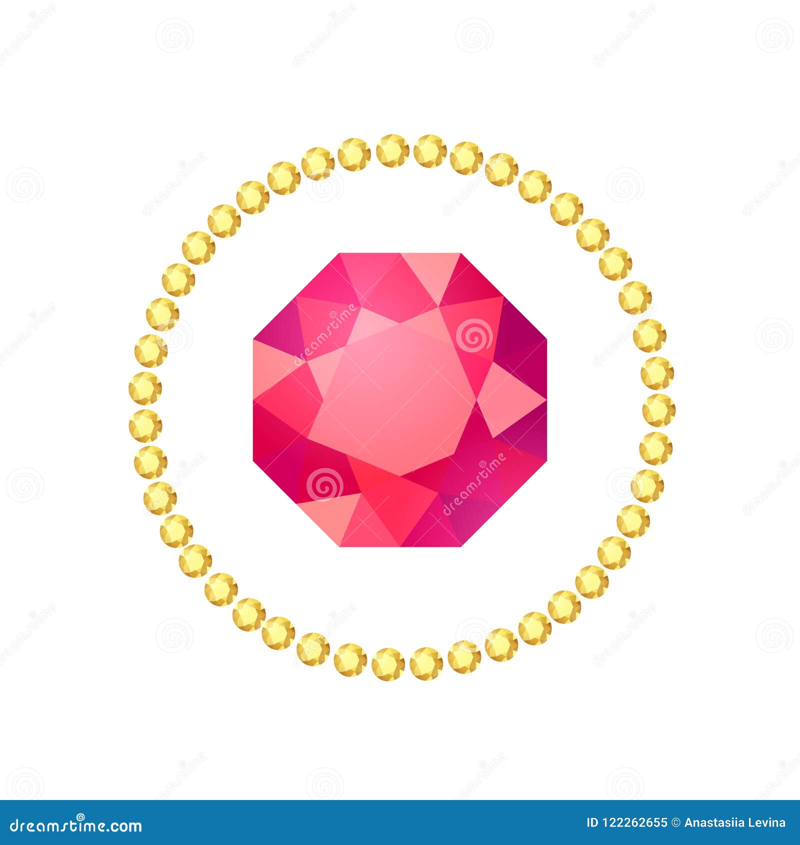 Cartoon gem circle frame stock vector. Illustration of crystal - 122262655