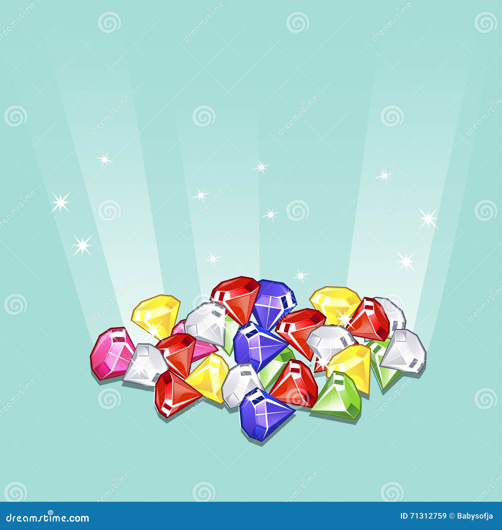 Cartoon Gems. Vector Illustration. Stock Vector - Illustration of ...