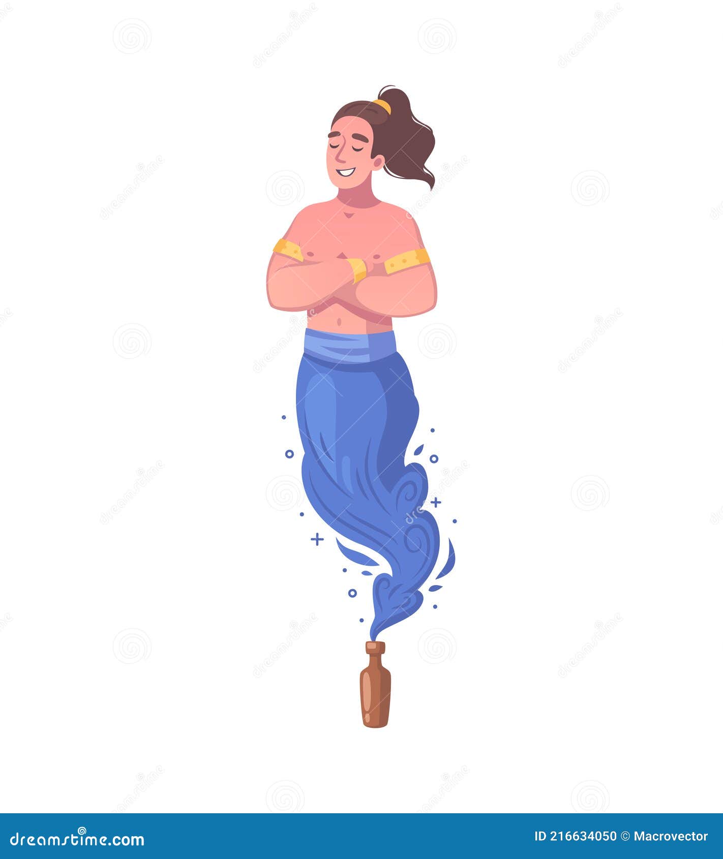 Cartoon Genie Icon stock vector. Illustration of symbol - 216634050