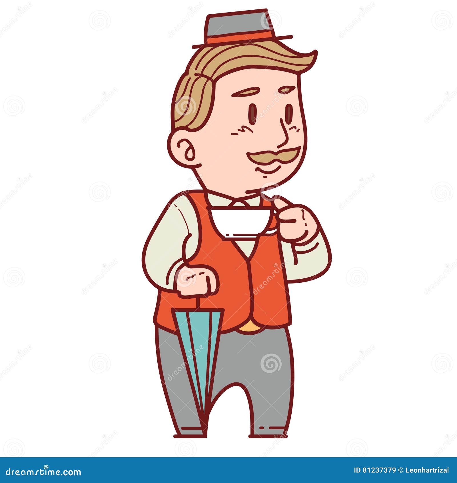 Cartoon gentleman stock vector. Illustration of cartoon - 81237379