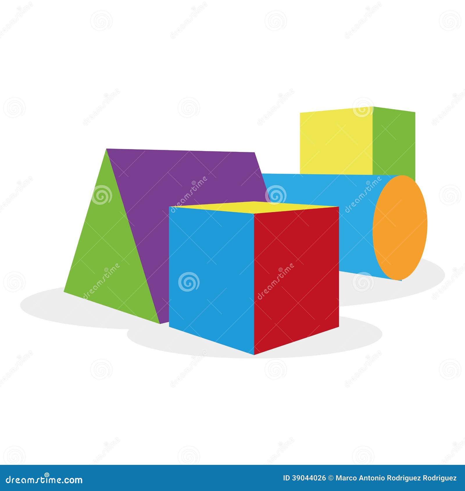 Cartoon Geometric Forms Isolated Stock Vector - Illustration of color ...