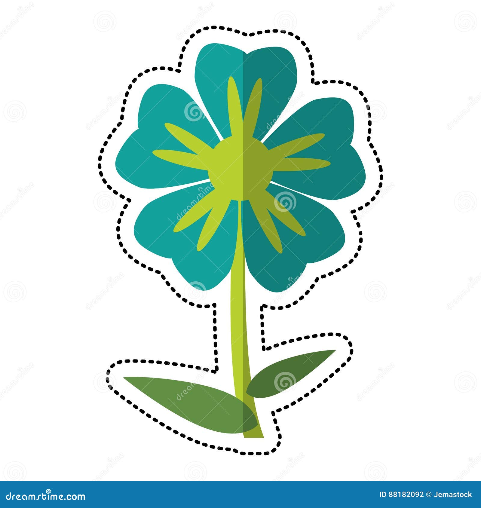 Cartoon Geranium Flower Natural Stock Illustration - Illustration of ...