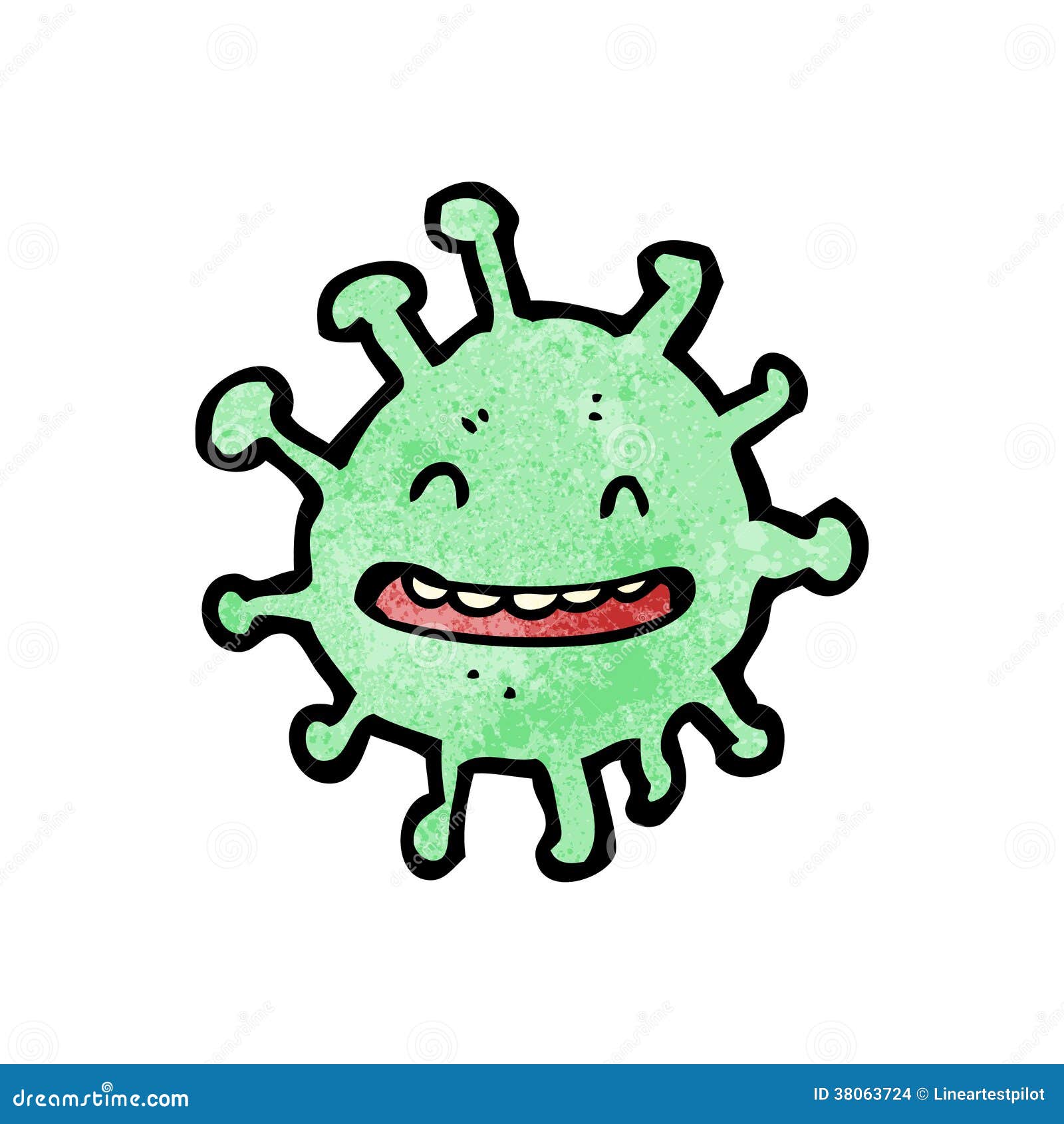 Cartoon Germ Vector Illustration | CartoonDealer.com #38063724