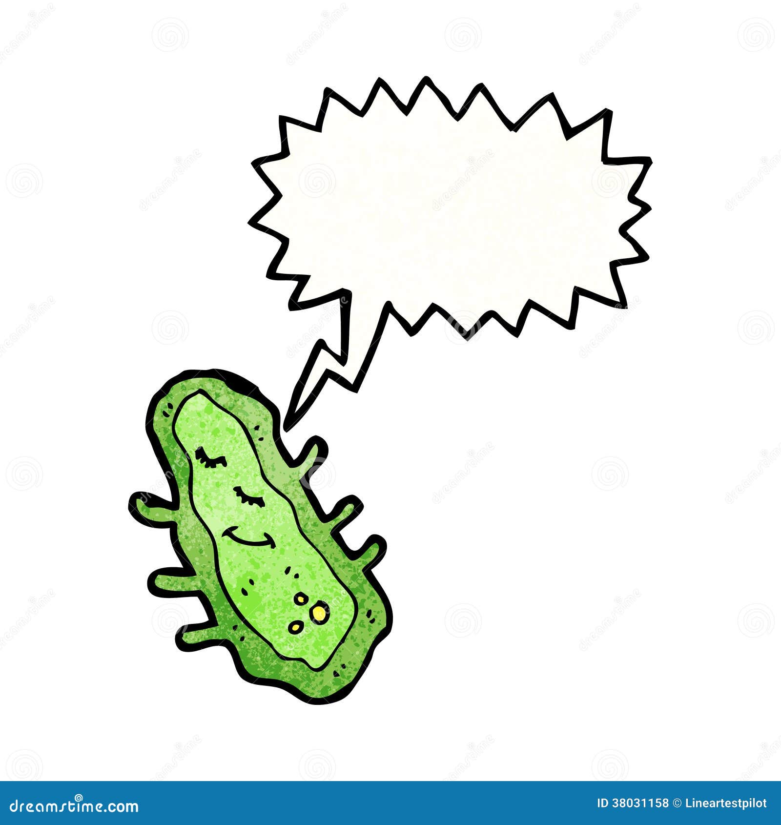 Cartoon Germ with Speech Bubble Stock Vector - Illustration of simple ...