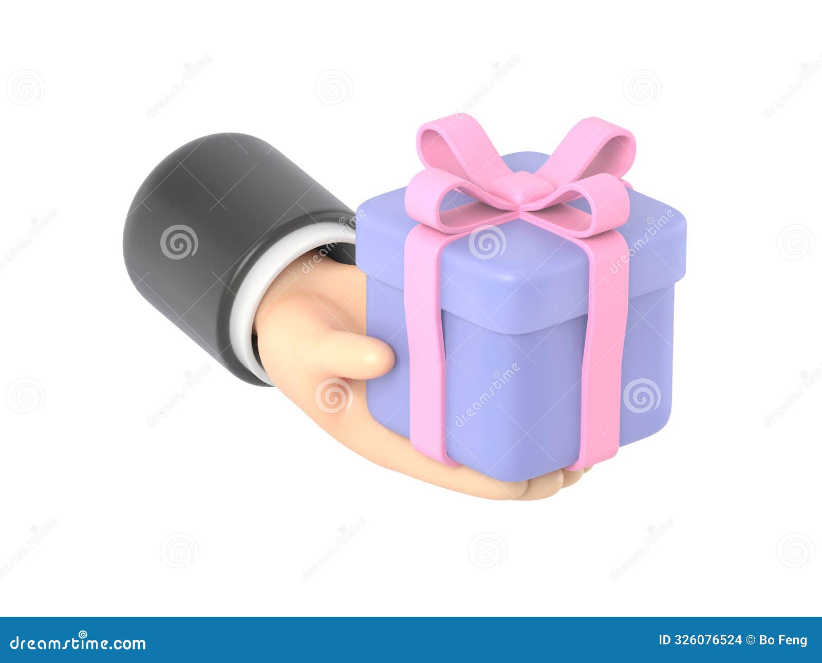 Cartoon Gesture Icon Mockup.Cartoon Hand Holding Microphone And Showing ...