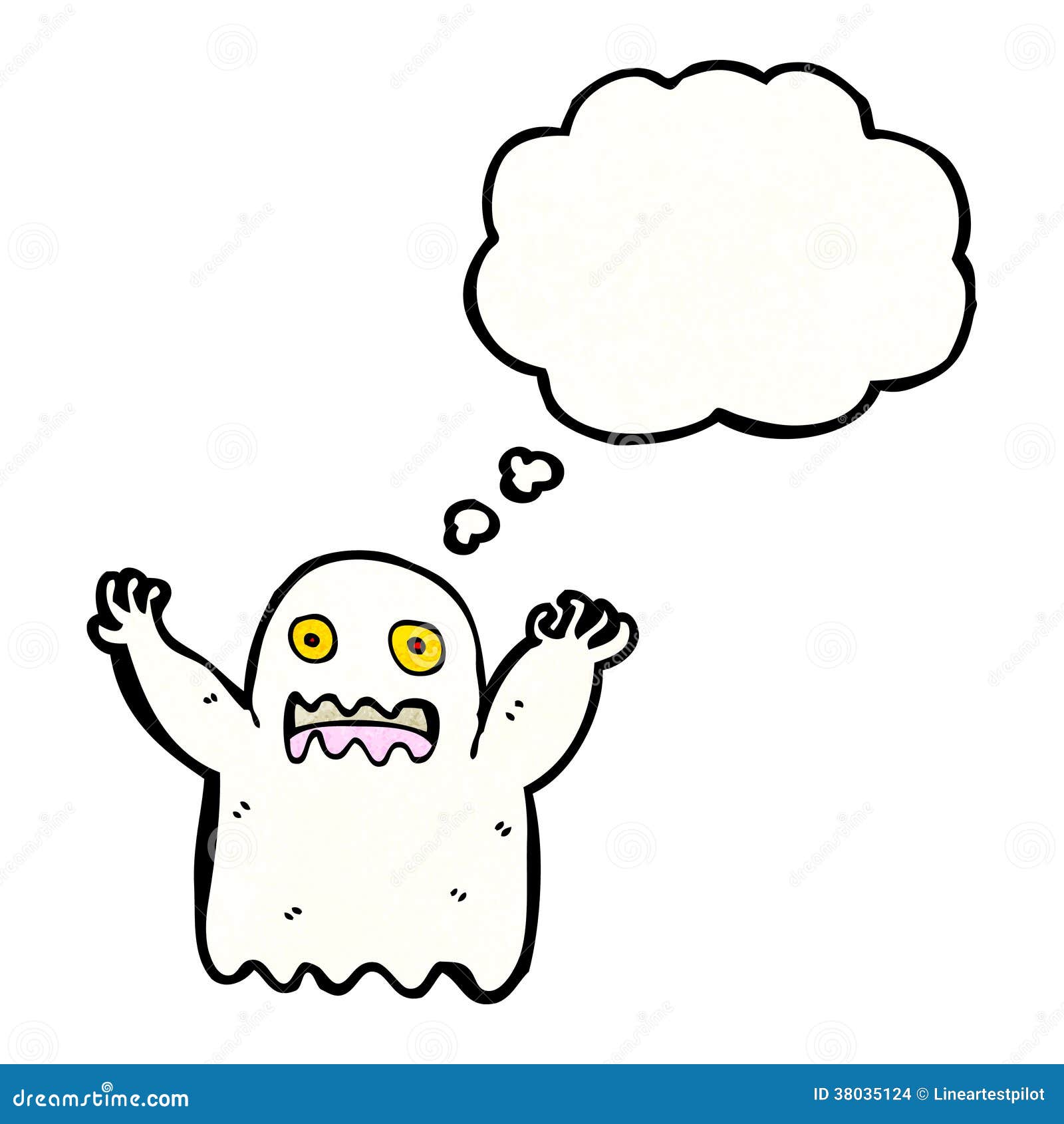 Cartoon ghost stock vector. Illustration of silly, crazy - 38035124