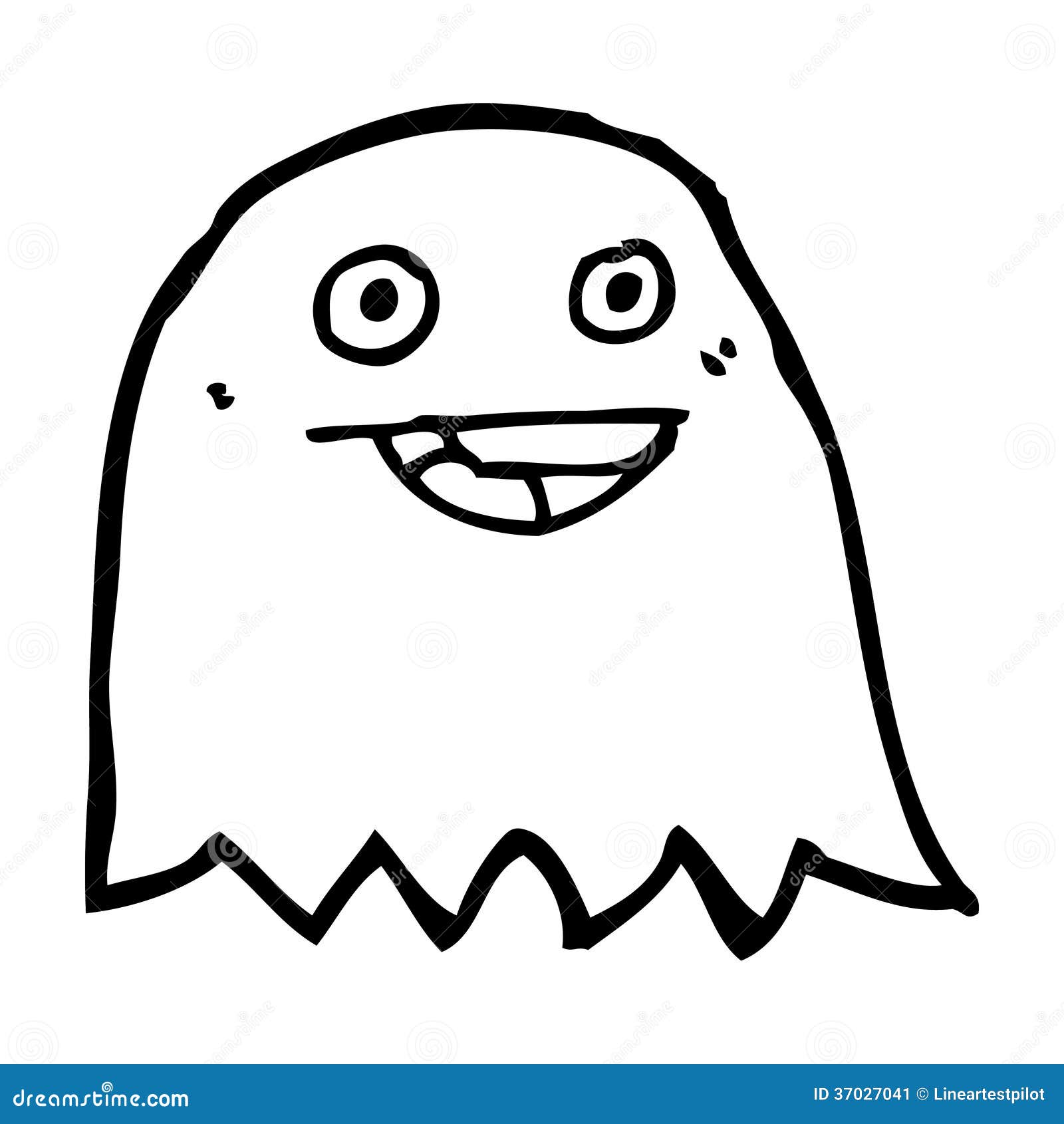 Cartoon ghost stock illustration. Illustration of retro - 37027041