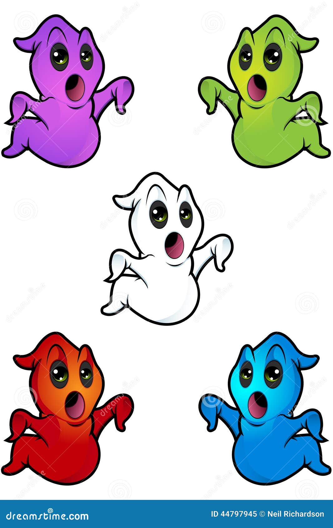 Cartoon Ghost Character stock vector. Illustration of fantasy - 44797945