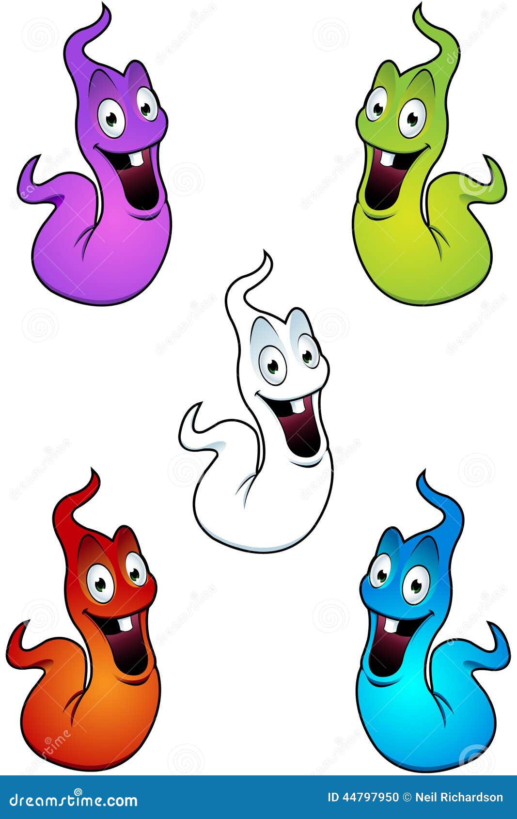 Cartoon Ghost Character stock vector. Illustration of halloween - 44797950