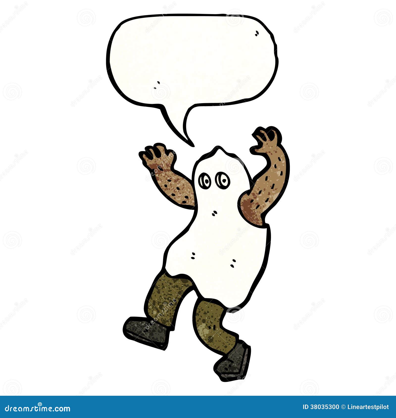 Cartoon ghost costume stock vector. Illustration of funny - 38035300