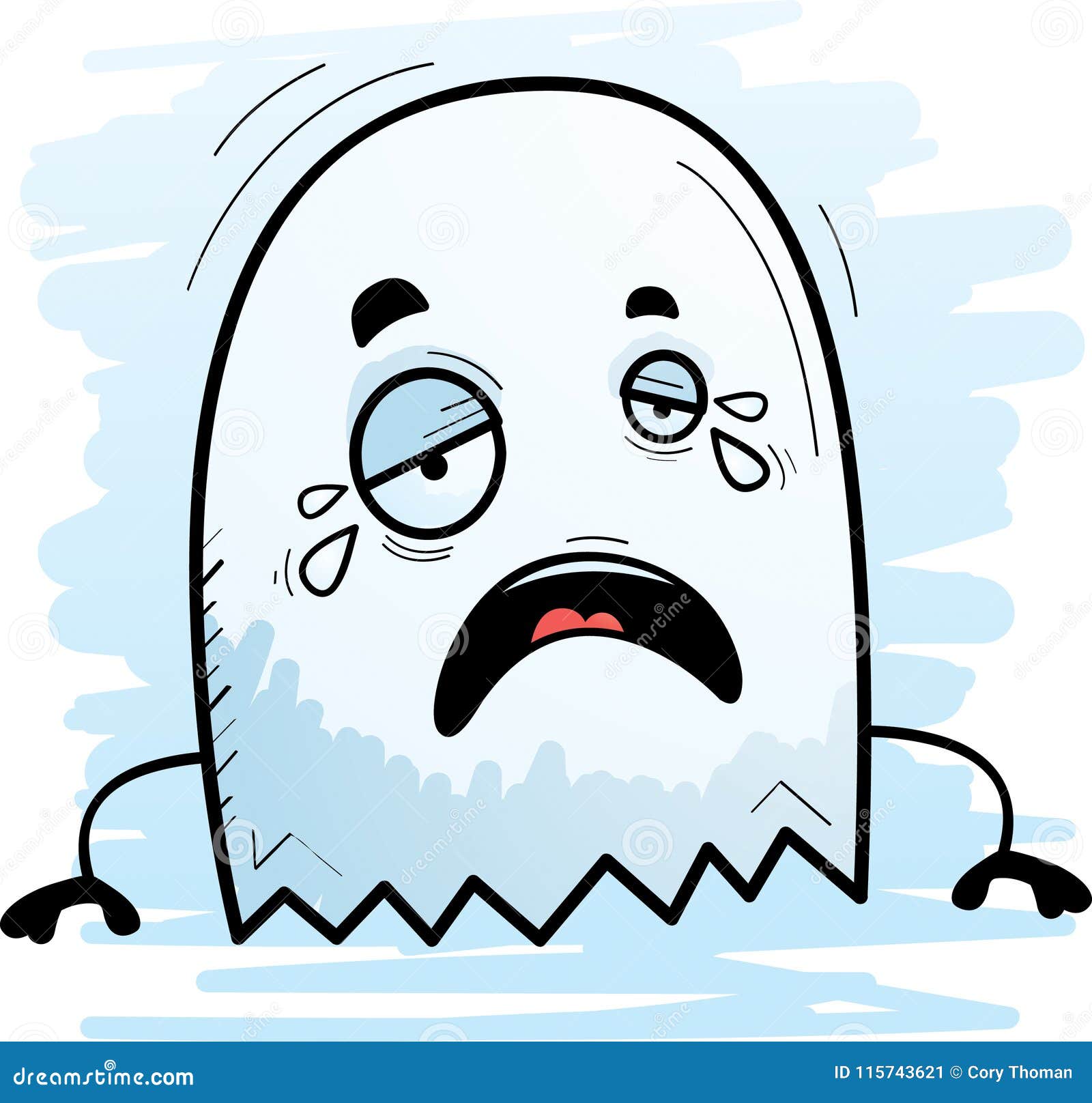 Cartoon Ghost Crying stock vector. Illustration of frown - 115743621