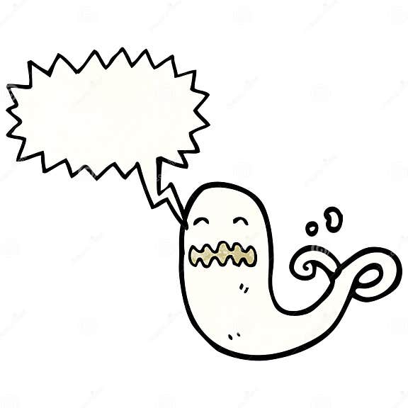 Cartoon ghost shrieking stock vector. Illustration of shrieki - 38037753