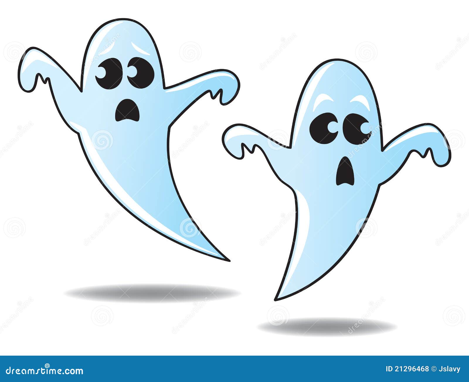 Cartoon Ghosts stock vector. Illustration of funny, ghost - 21296468