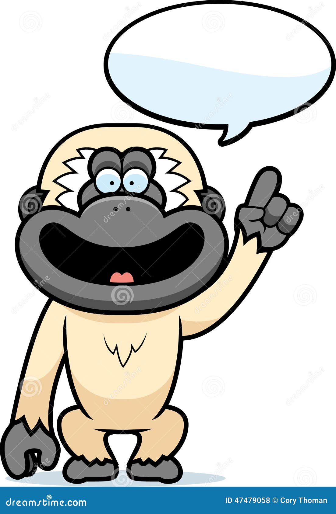 Cartoon Gibbon Talking stock vector. Illustration of gibbon - 47479058