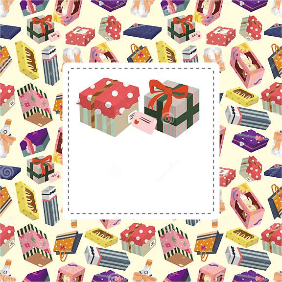 Cartoon gift card stock vector. Illustration of greeting - 19018106