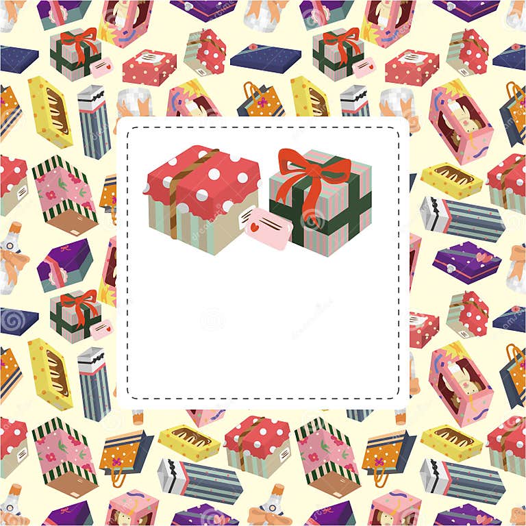 Cartoon gift card stock vector. Illustration of greeting - 19018106