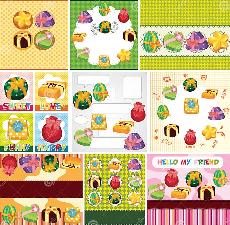 Cartoon gift card stock vector. Illustration of giving - 23345739