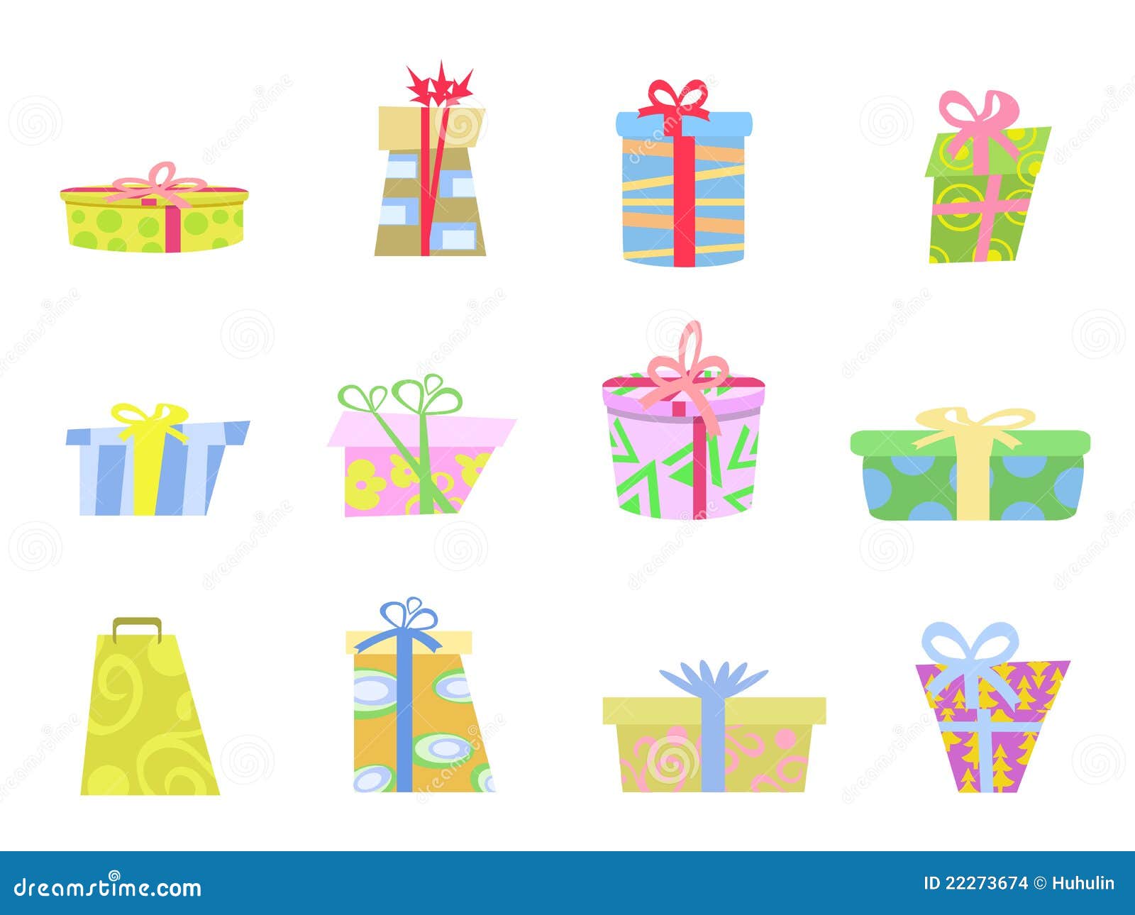 Cartoon gifts box stock vector. Illustration of ornament - 22273674
