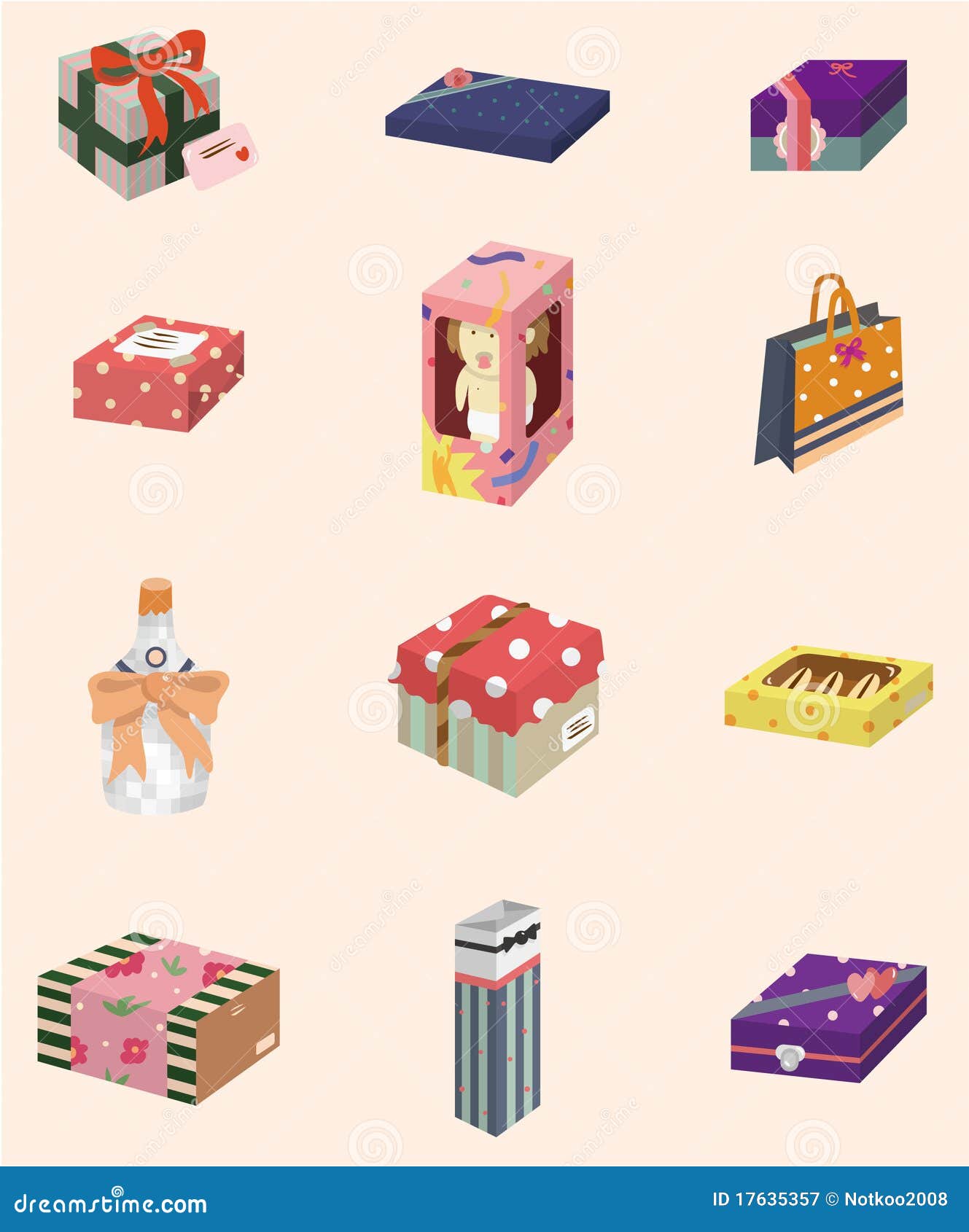 Cartoon gifts icon stock vector. Illustration of cartoon - 17635357