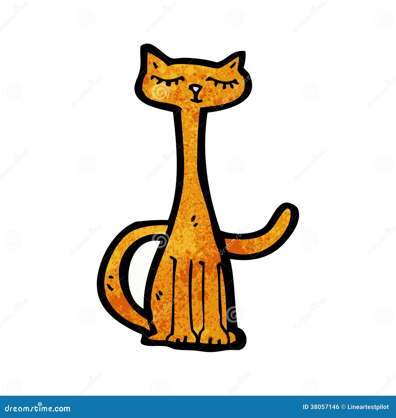 Cartoon ginger cat stock vector. Illustration of cheerful - 38057146