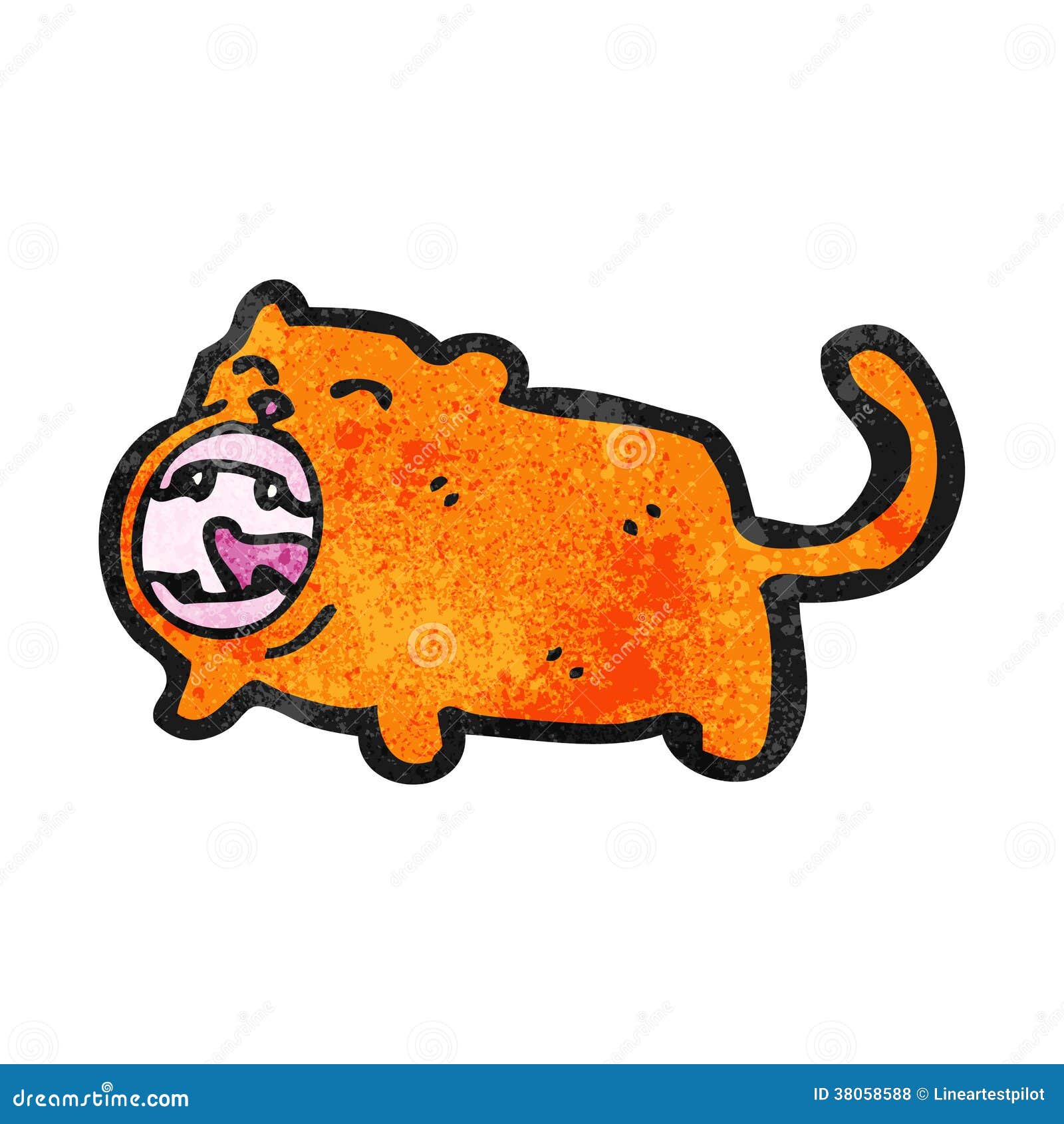Cartoon ginger cat stock vector. Illustration of doodle - 38058588