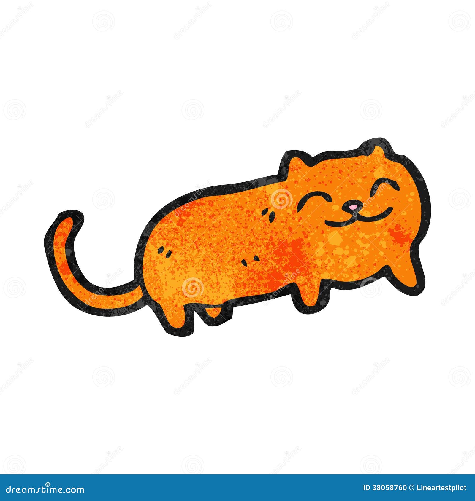 Cartoon ginger cat stock vector. Illustration of cartoon - 38058760