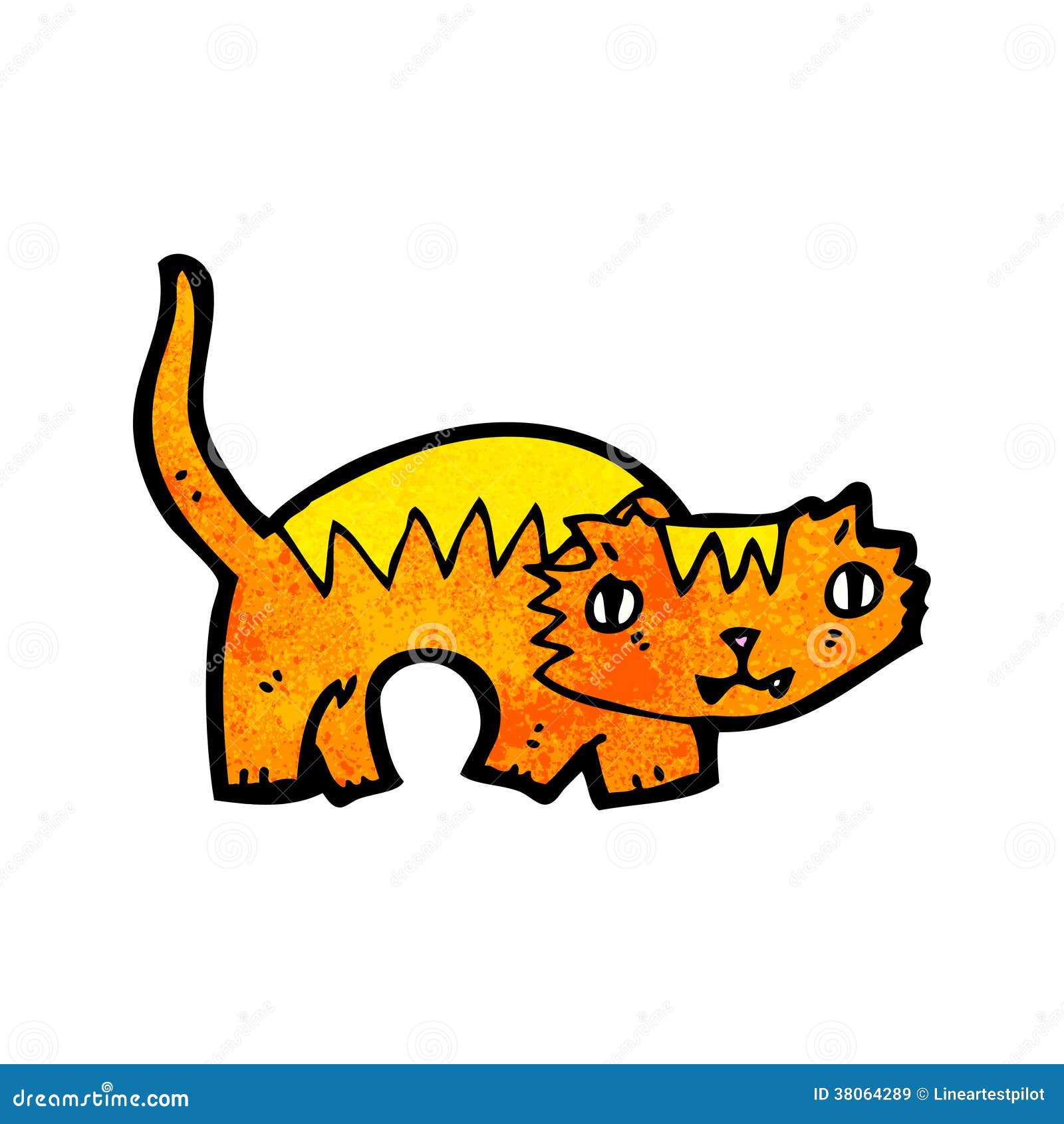 Cartoon ginger cat stock vector. Illustration of cartoon - 38064289