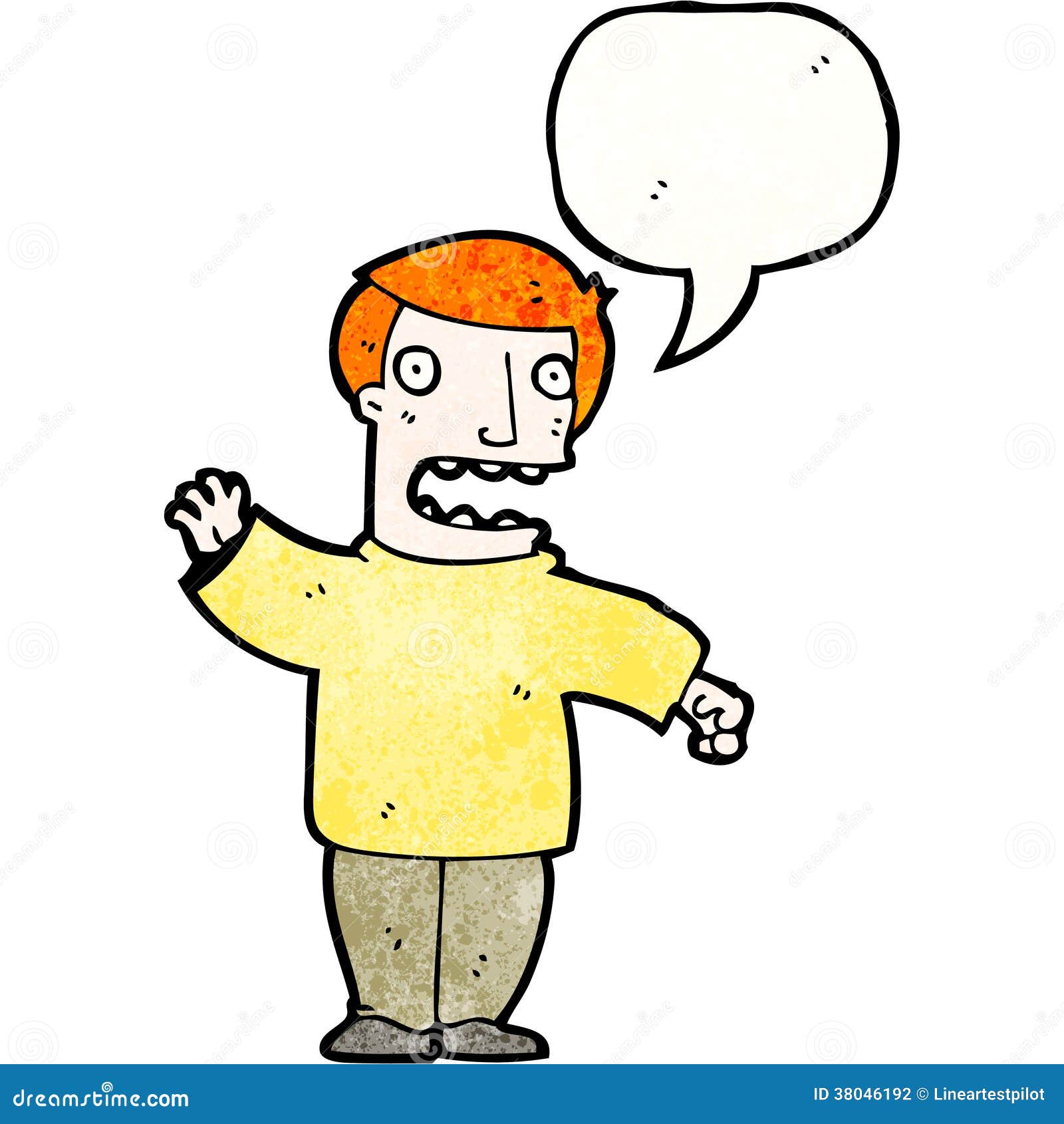 Cartoon ginger man stock vector. Illustration of bubble - 38046192