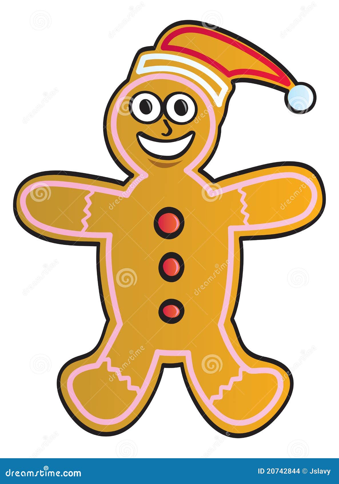 Cartoon Gingerbread Man stock vector. Illustration of smile - 20742844
