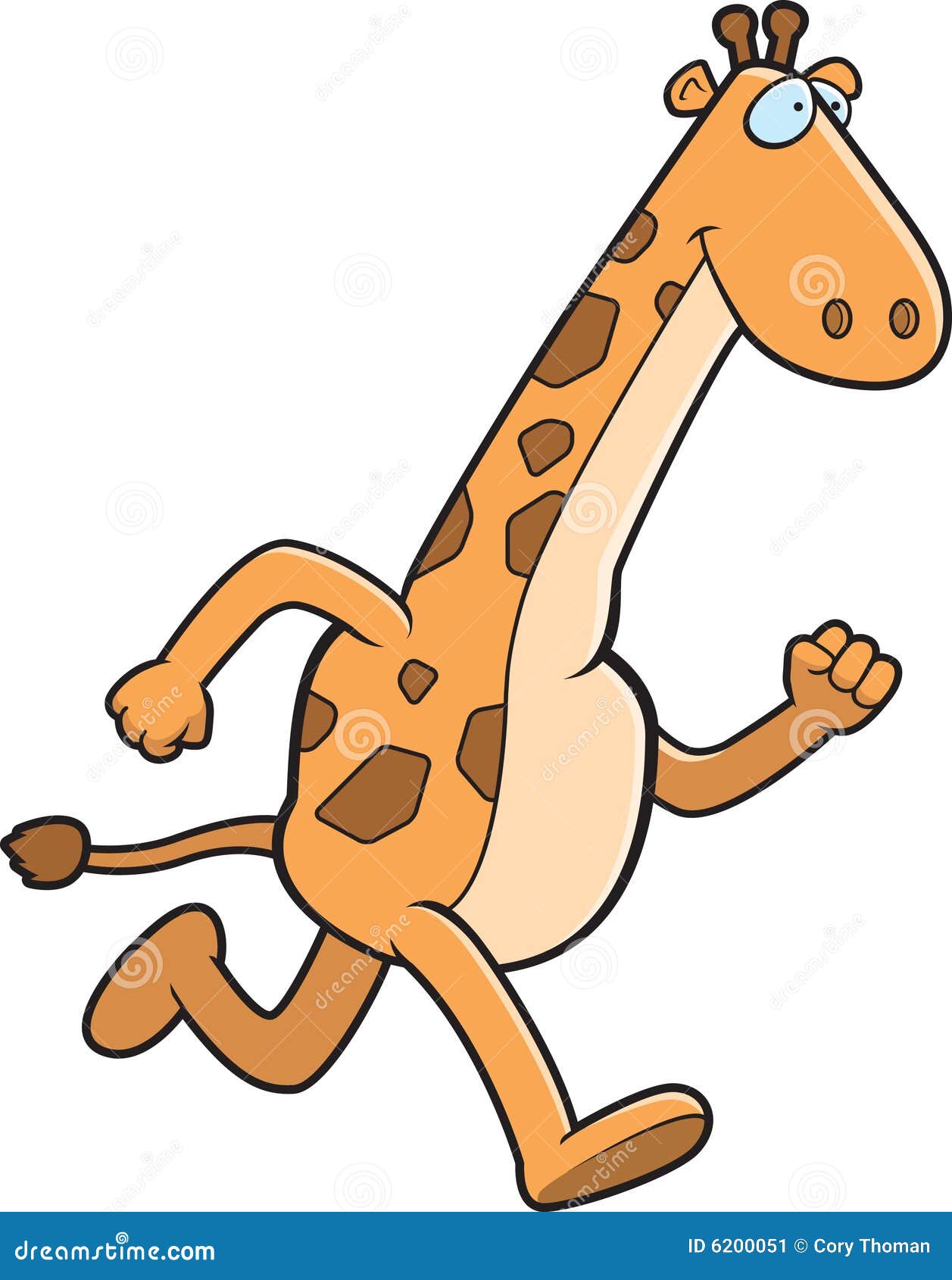 Cartoon Giraffe stock vector. Illustration of running - 6200051