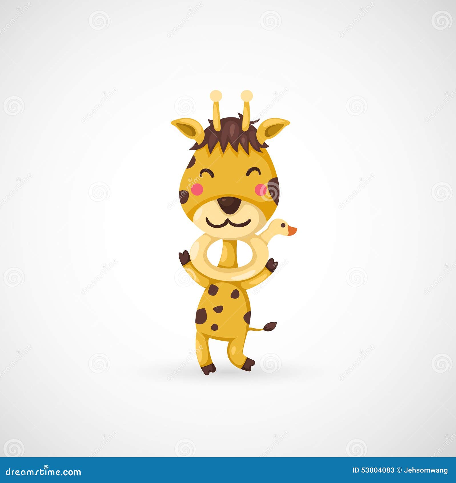 Cartoon giraffe stock vector. Illustration of circus - 53004083