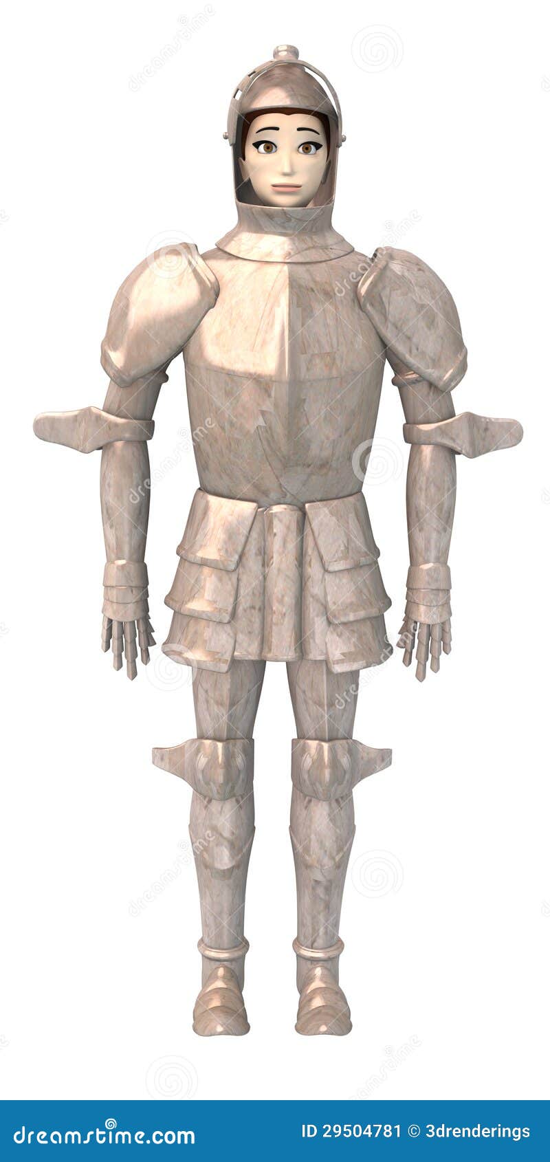 Cartoon girl in armor stock illustration. Illustration of knight - 29504781