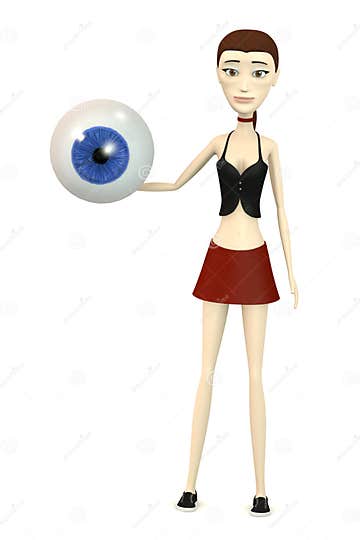 Cartoon Girl With Big Eye Stock Illustration Illustration Of Toon