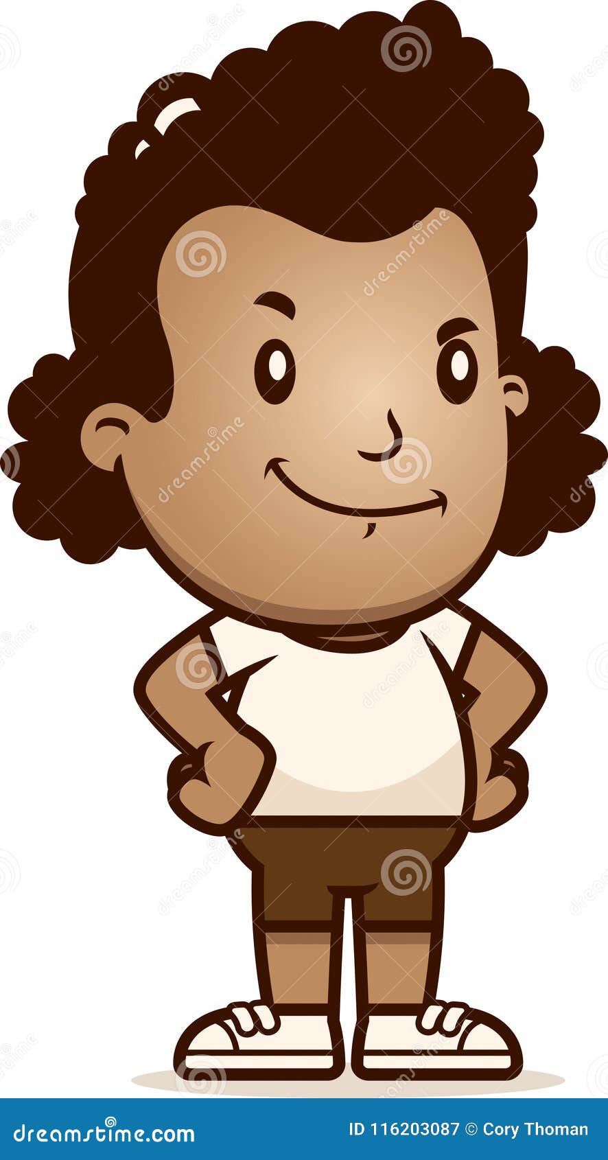 Cartoon Girl Confident stock vector. Illustration of confident - 116203087